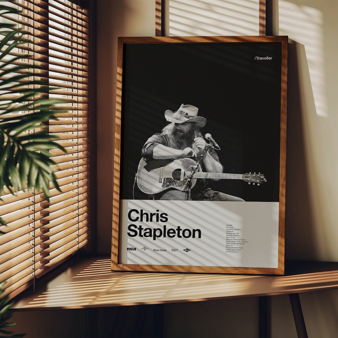 Chris Stapleton Poster Country Music Inspired Minimalist Modern Wall ...