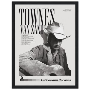 Townes Van Zandt Poster Framed Vintage Cowboy Home Decor Country Music ...