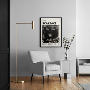 Scarface Film Poster Al Pacino, Minimalist Modern Wall Art, Custom Size ...