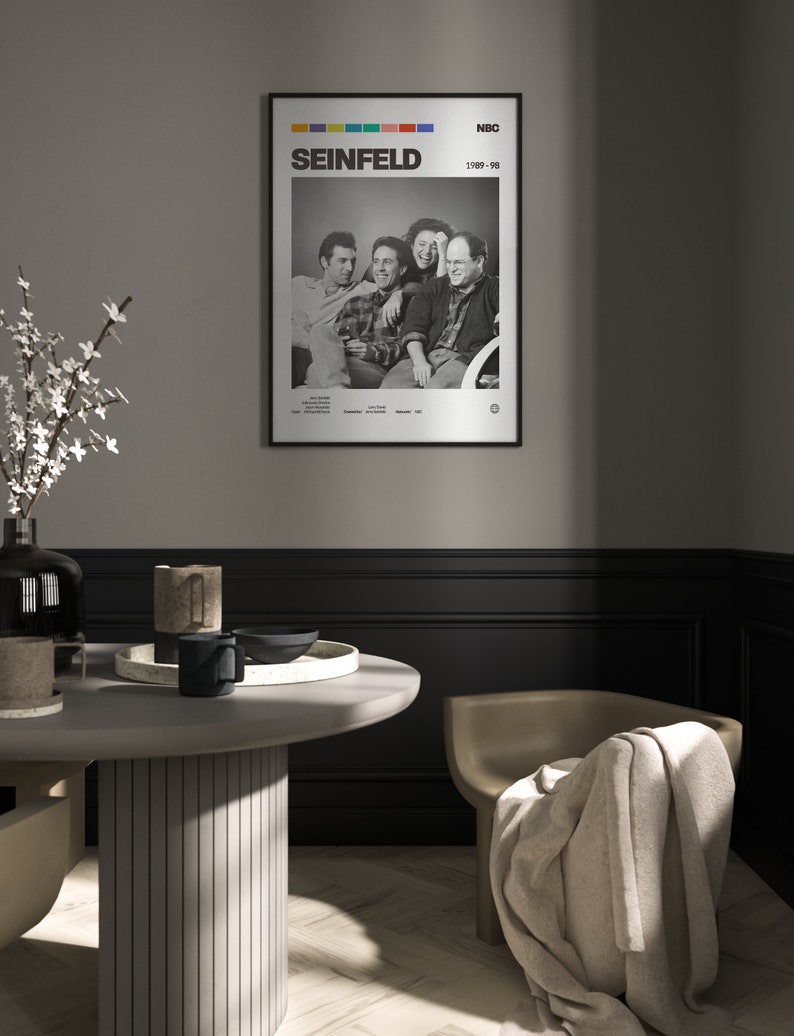 Seinfeld Tv Show Poster, Minimalist Modern Wall Art, Custom Size - Etsy
