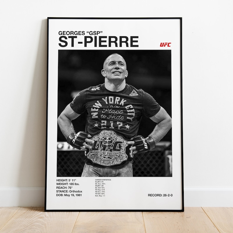 Ufc Posters Gsp - Etsy