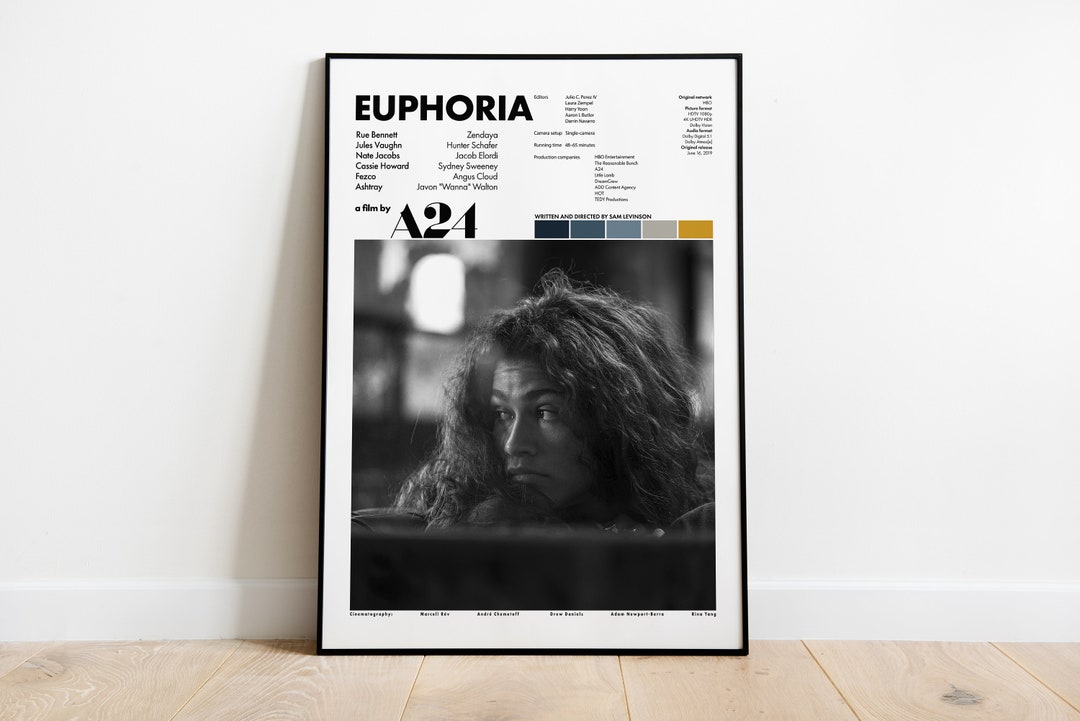 Euphoria Poster, A24 Tv Series Tribute, Zendaya Bedroom Wall Art ...