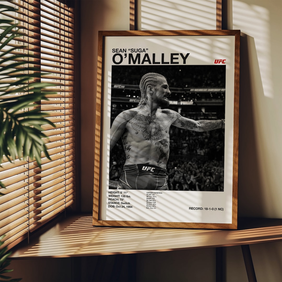 Sean O'malley Poster Custom Frame and Size UFC Sugar Sean MMA Print - Etsy