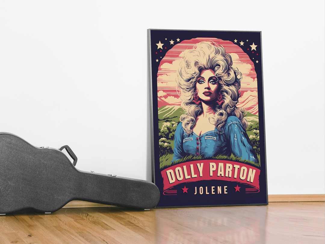 Dolly Parton Jolene Tribute Poster Country Music Wall Art Vintage Old ...