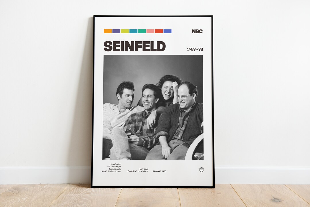 Seinfeld Tv Show Poster, Minimalist Modern Wall Art, Custom Size - Etsy