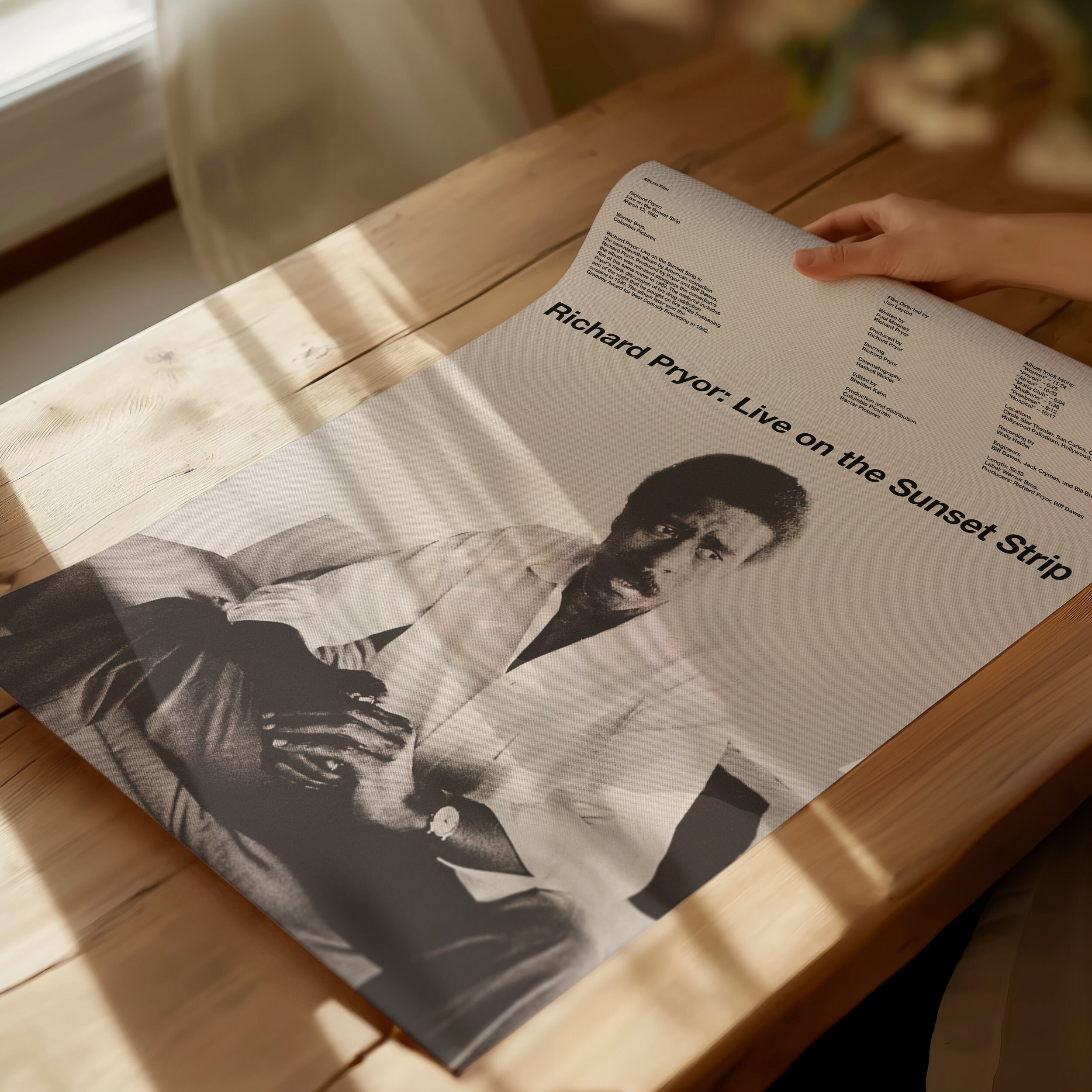 Richard Pryor Printable Poster Stand up Comedy Modern Black and White ...