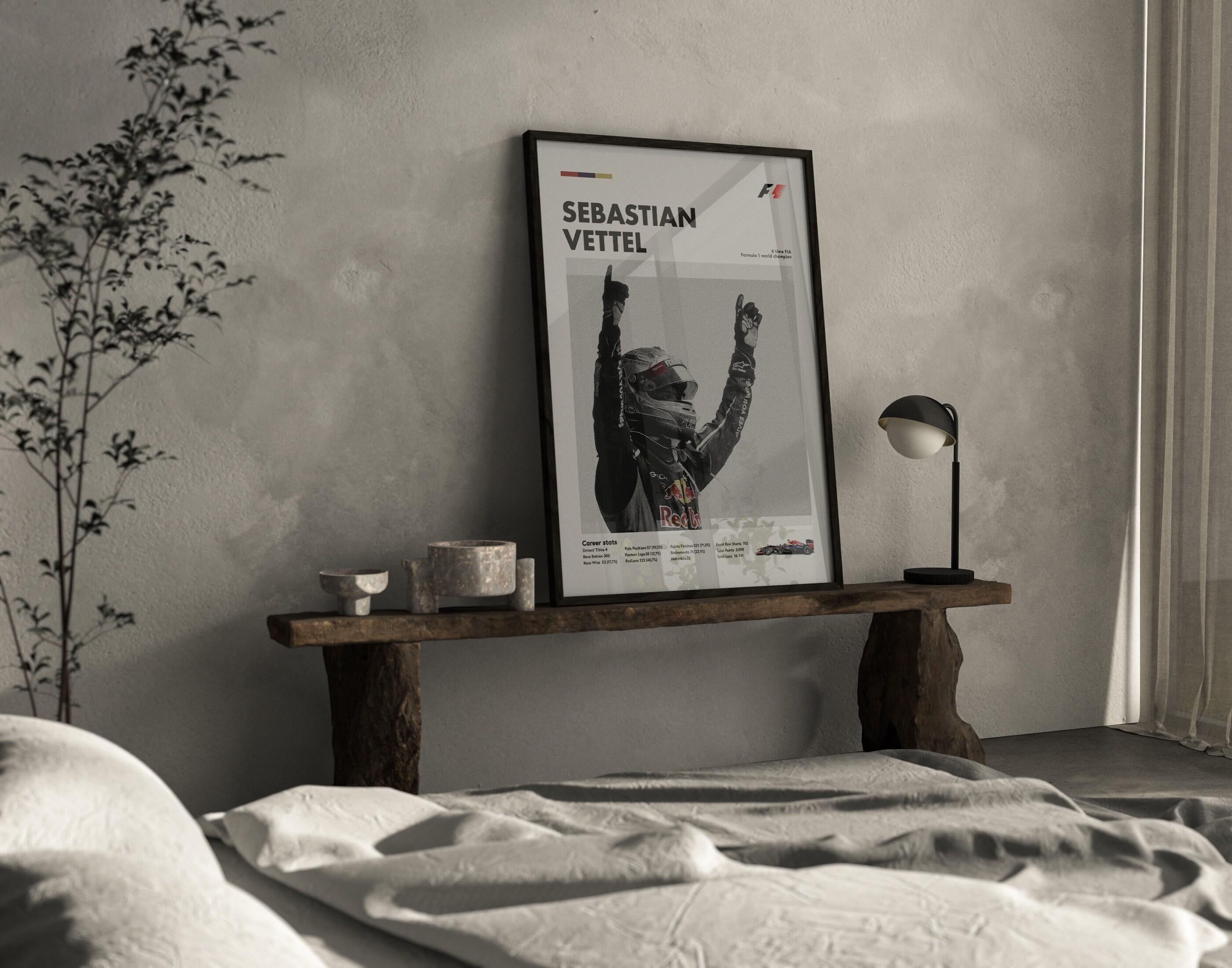Sebastian Vettel Poster Modern Wall Art Formula 1 Bedroom - Etsy