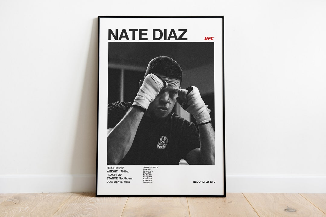 Nate Diaz Poster UFC Digital - Etsy