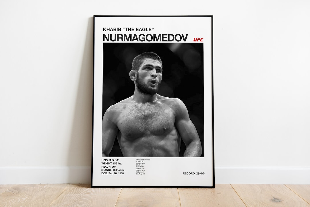 Khabib Nurmagomedov UFC Printable Poster MMA Wall Art - Etsy