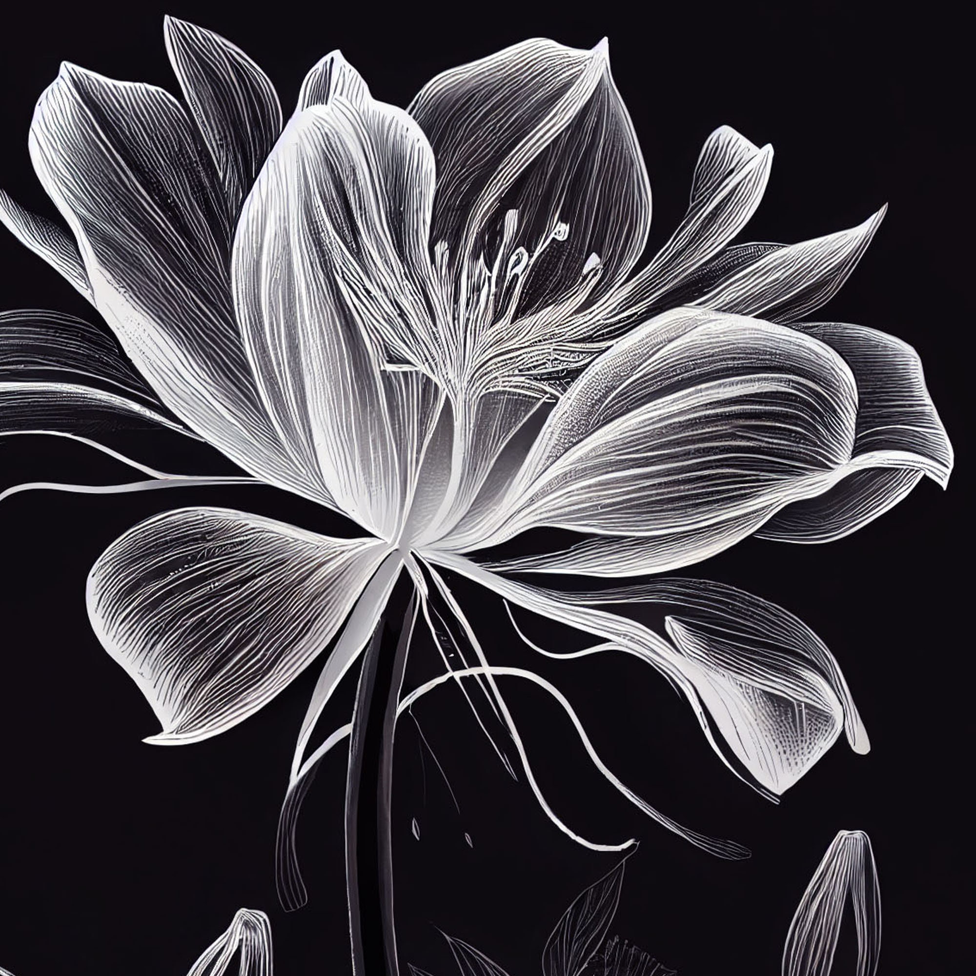 3 Print Flower Bundle Tryptic, Dark Academia Flowers, Fineline ...