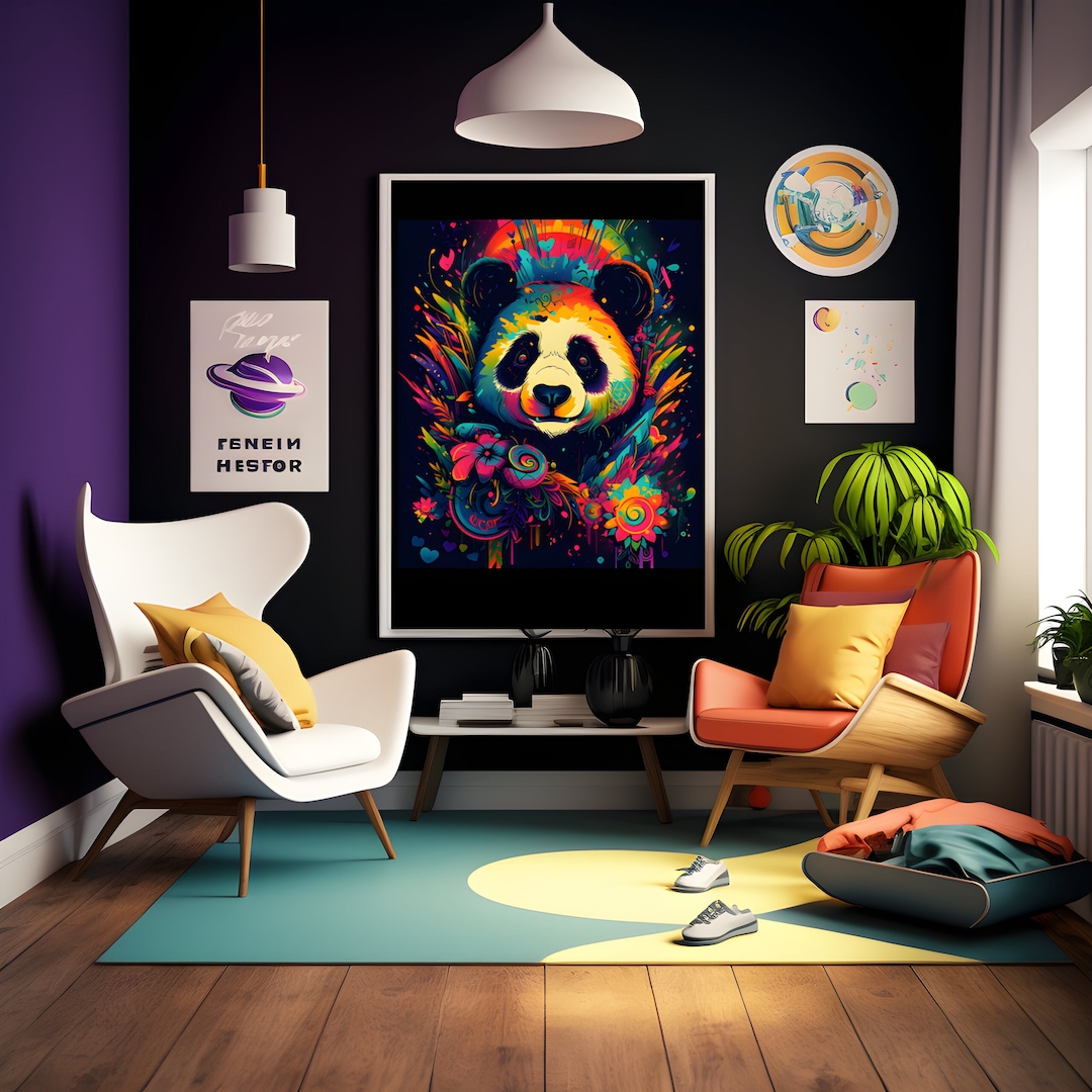 Trippyanimals™ Panda Poster - AI Generated Psychedelic Art - Trippy ...