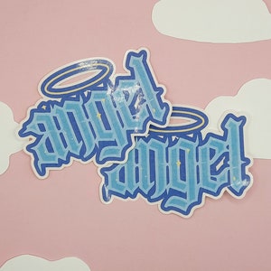 Celestial Duality Angel & Devil Sticker Set - Kawaii Pastel Blue and ...