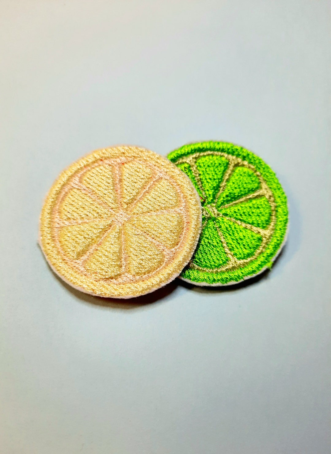 Lemon & Lime Slice Iron-on Patch Set A Slice of Summery Fun Clothing ...