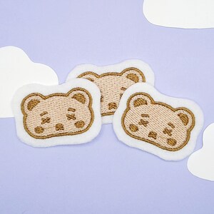 Adorable Brown Bear Iron-on Embroidery Patch - DIY Crafting Delight - Clothing and Bag ...