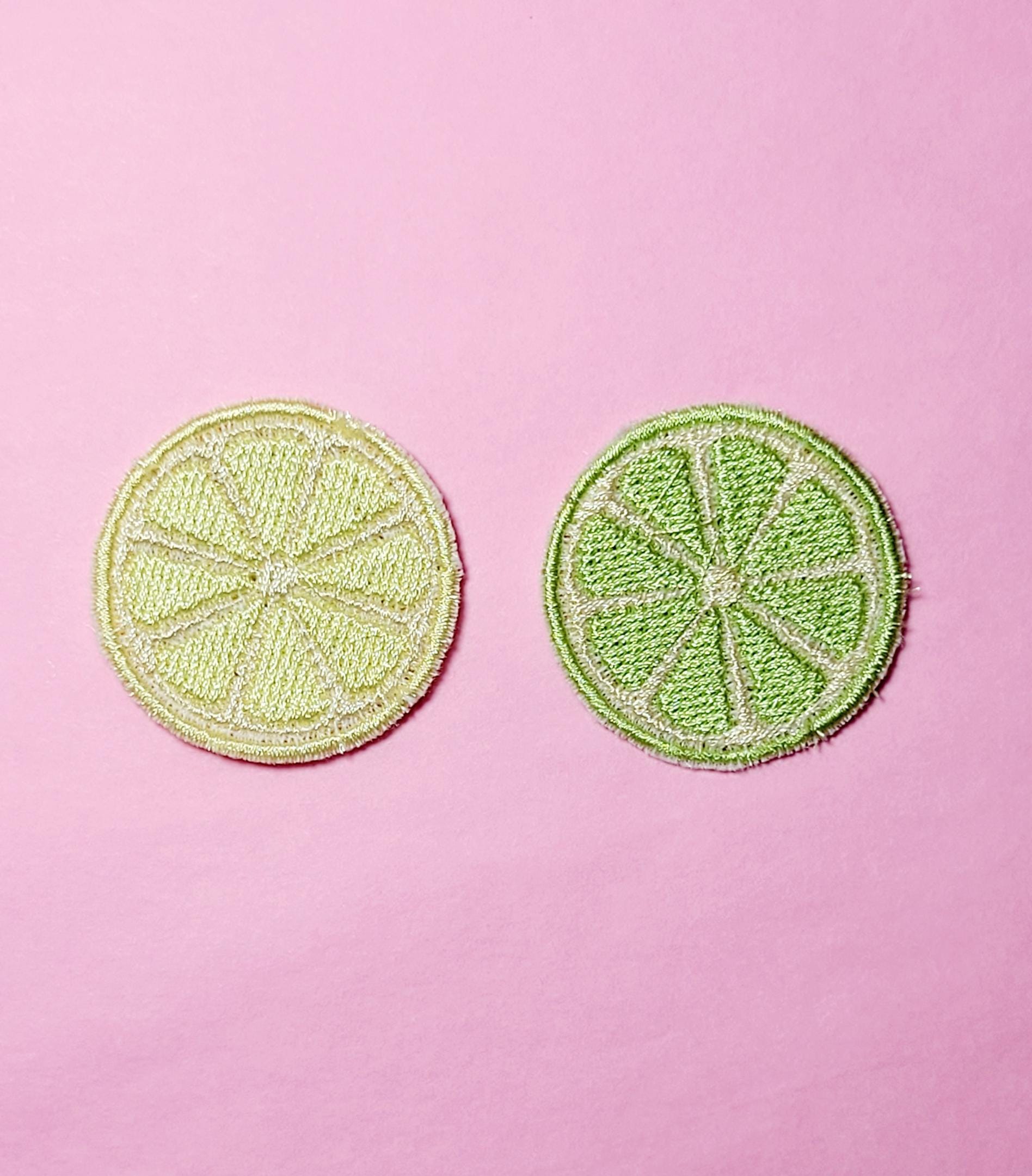 Lemon & Lime Slice Iron-on Patch Set - A Slice of Summery Fun ...