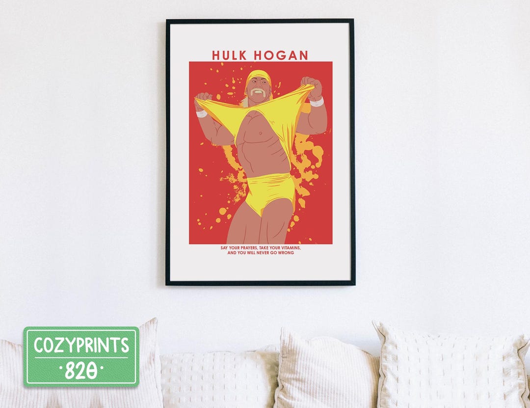 Hulk Hogan | Wrestling Poster | Wrestling Fan | Wrestling Gift Ideas ...