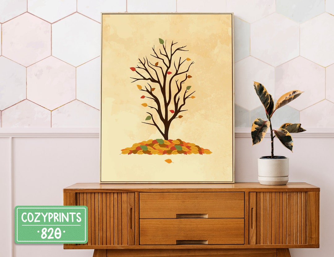 Fall Printable Wall Art | Fall Leaves Wall Decor | Tree Wall Prints ...