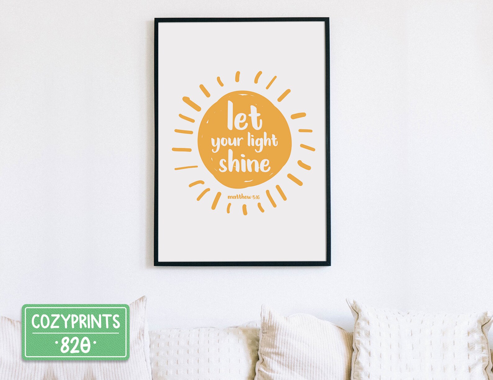 Let Your Light Shine Printable | Christian Nursery Decor | Printable ...