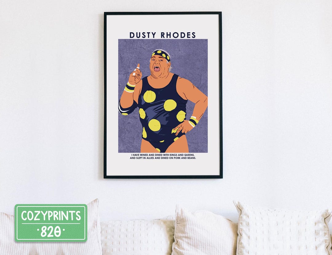 Dusty | Wrestling Poster | Wrestling Fan | Wrestling Gift Ideas ...