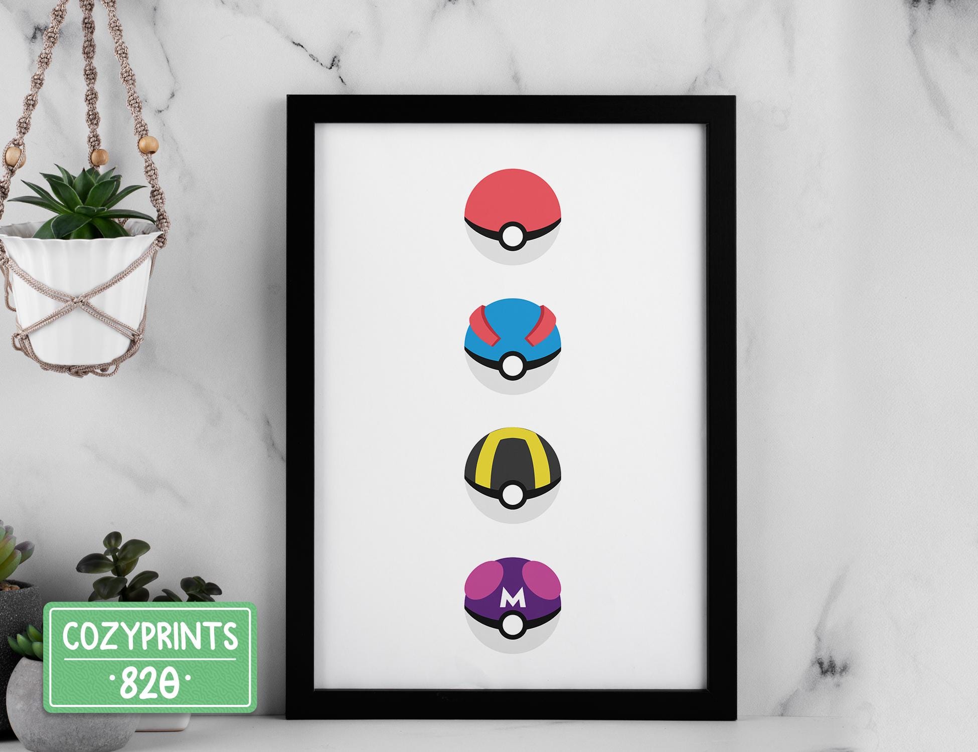 Pokeball Wall Art | Video Game Poster | Minimalist Game Art | Gaming ...