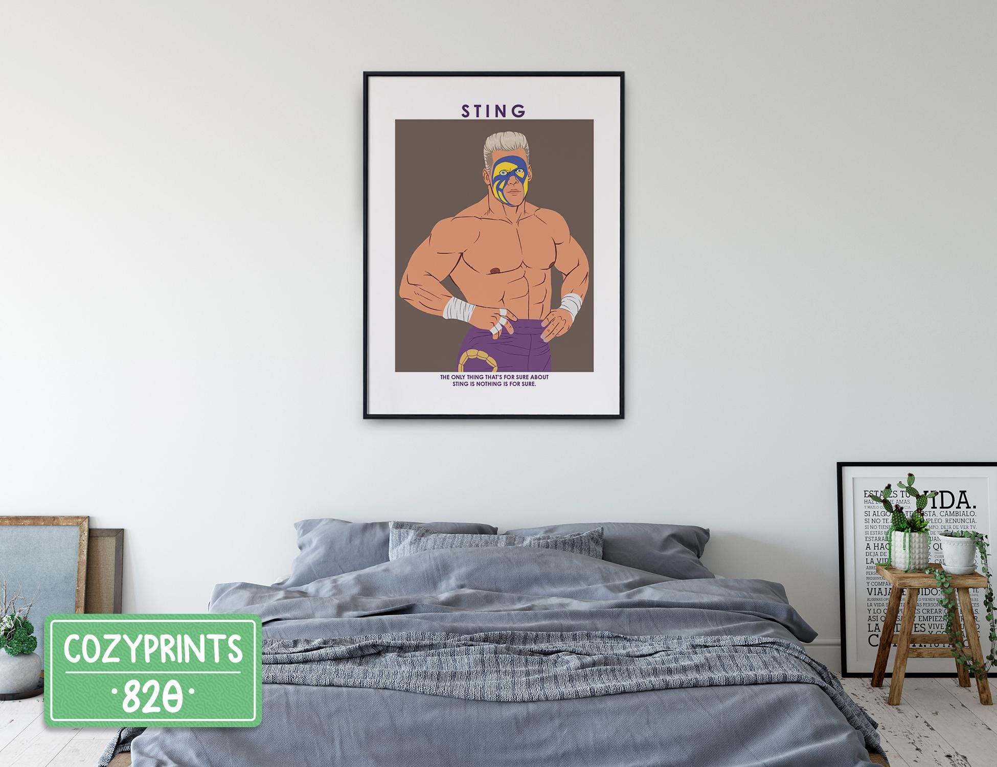 Sting | Wrestling Poster | Wrestling Fan | Wrestling Gift Ideas Present ...