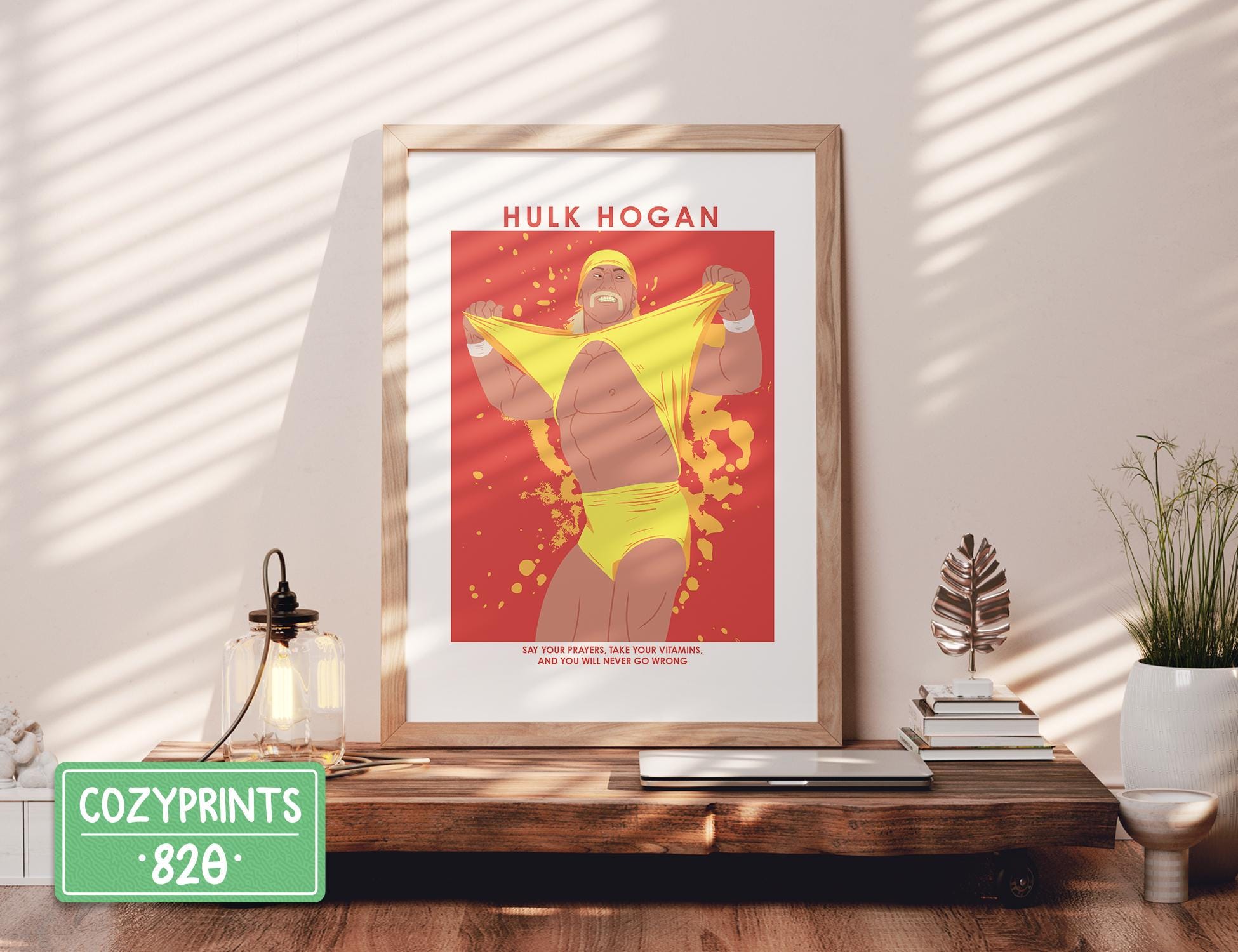 Hulk Hogan | Wrestling Poster | Wrestling Fan | Wrestling Gift Ideas ...