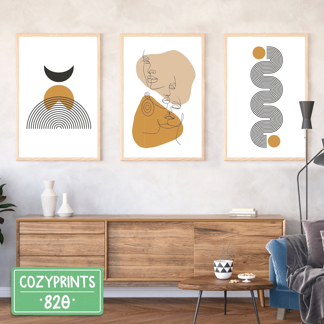 Boho Gallery Wall Art Prints | Printable Modern Minimalist Wall Art ...