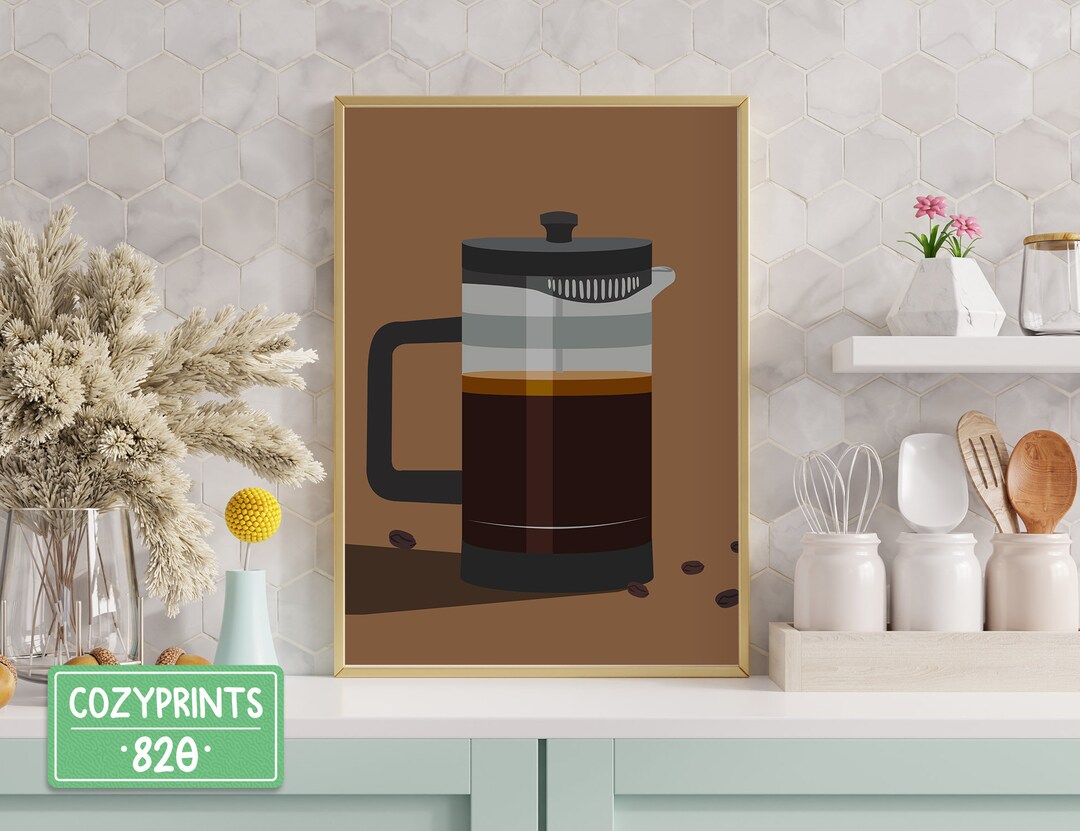Coffee Kitchen Print | Printable Kitchen Wall Art | Simple Minimalist ...