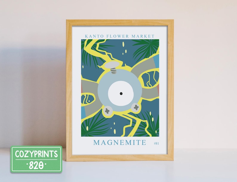 Magnemite Wall Art | Gaming Poster Gaming Decor | Gamer Room | Nerd ...