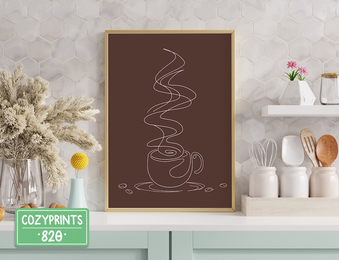 Coffee Kitchen Print | Printable Kitchen Wall Art | Coffee Lover Print ...