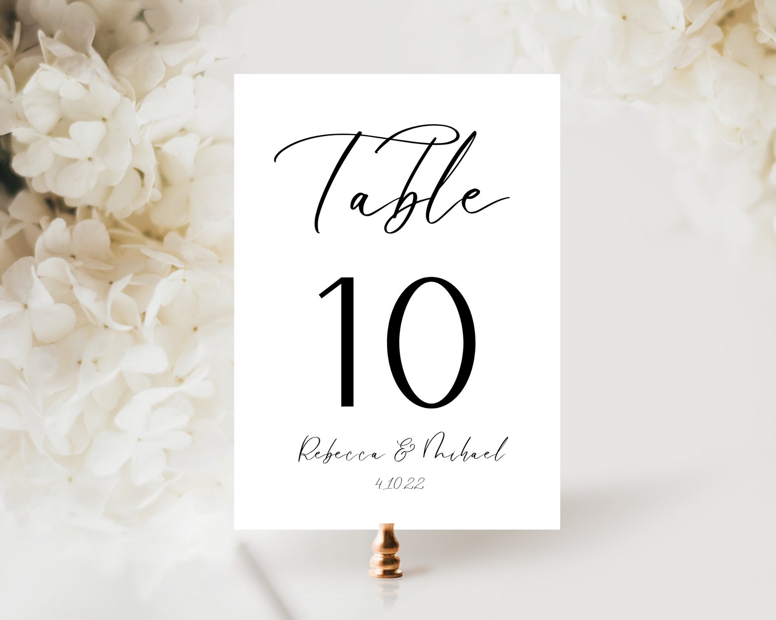 Simple Wedding Table Number Template, 5x7 and 4x6 Editable and ...