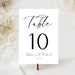 Simple Wedding Table Number Template, 5x7 and 4x6 Editable and ...