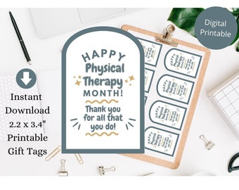 Happy Physical Therapy Month Gift Tags - Etsy