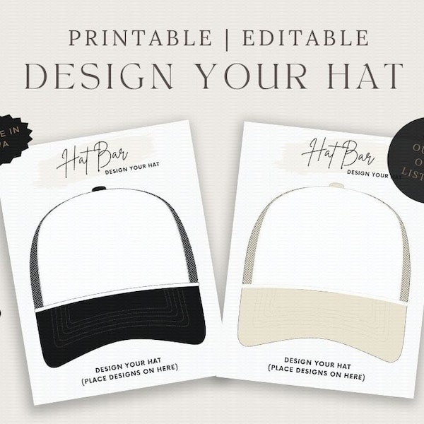 Sign Bundle for Trucker Hat Bar Checker Design, QR Code Scan to Pay ...