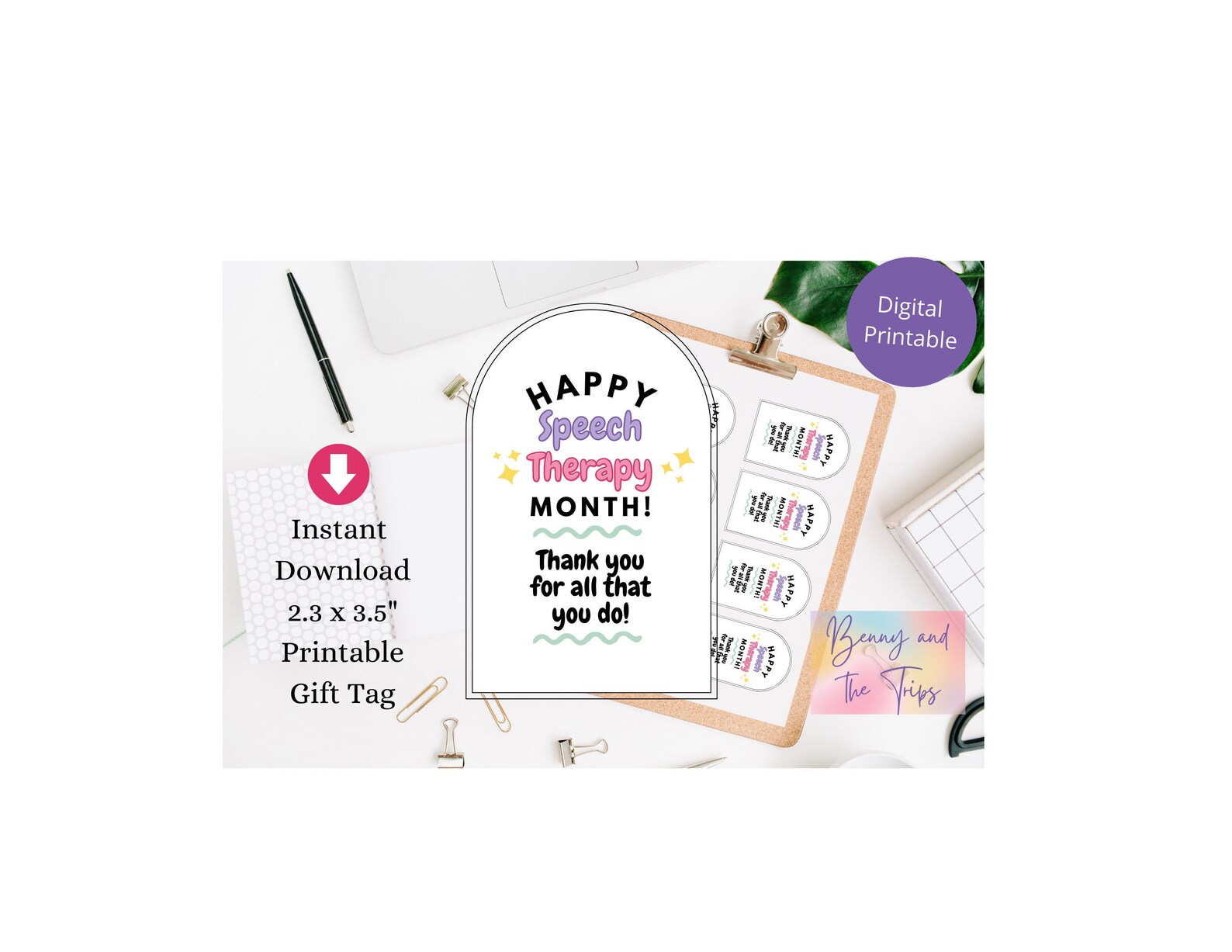 Happy Speech Therapy Month Gift Tags - Etsy
