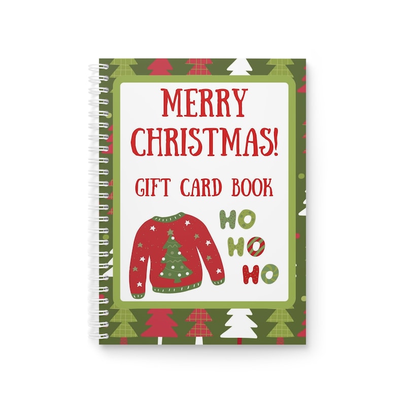 Christmas Gift Card Book, Printable Only, Gift Card Printable Book ...