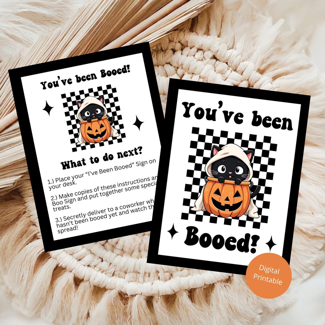 You've Been Booed" Printable Gift Tag, Boo Basket Gift Tag, Adorable ...