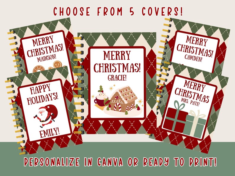 Christmas Gift Card Book, Editable Use When, Christmas Gift Card Holder ...