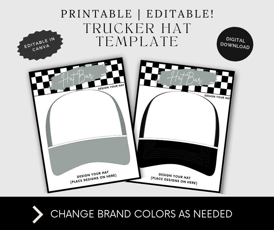 Hat Bar Templates, Hat Bar Hat Template, Edit in Canva, Scan to Pay ...