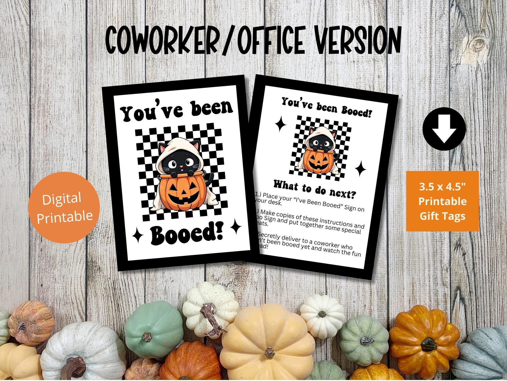 You've Been Booed" Printable Gift Tag, Boo Basket Gift Tag, Adorable ...