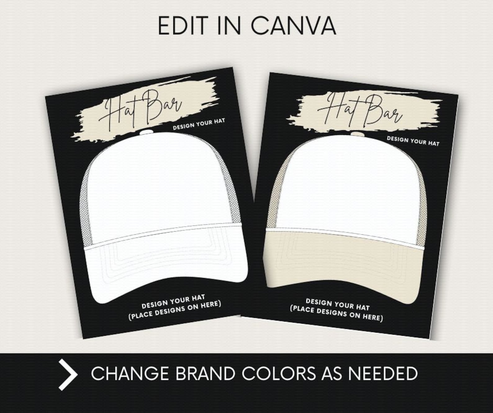 Trucker Hat Bar Editable Templates. Perfect for That Trucker Hat Pop up ...