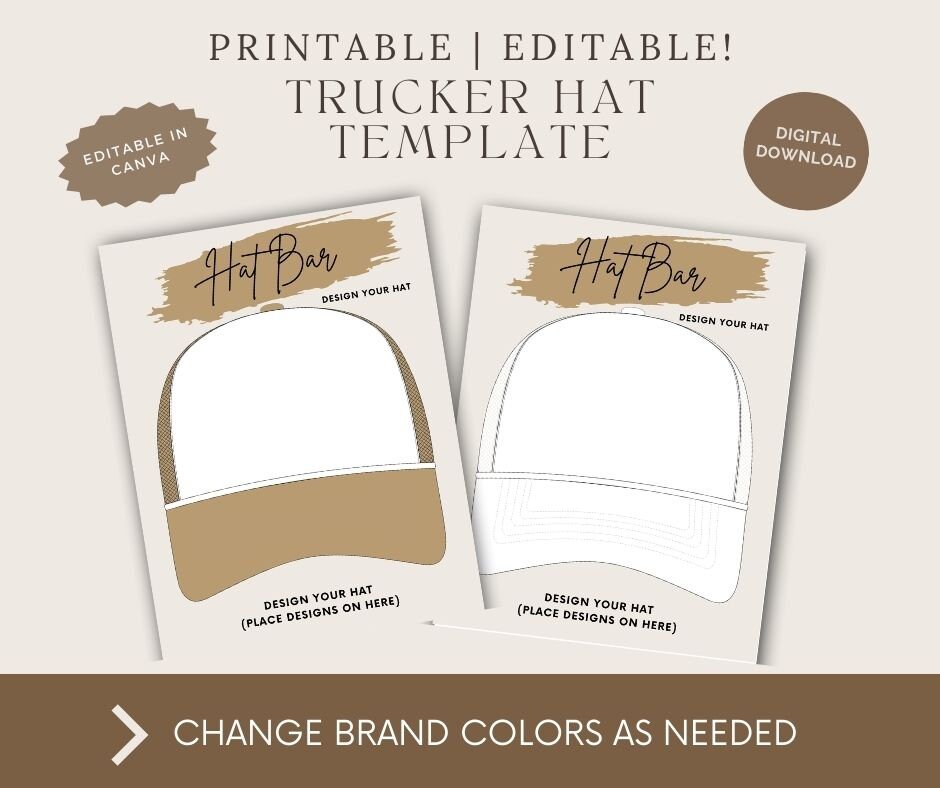 Trucker Hat Bar Editable Templates. Perfect for That Trucker Hat Pop up ...