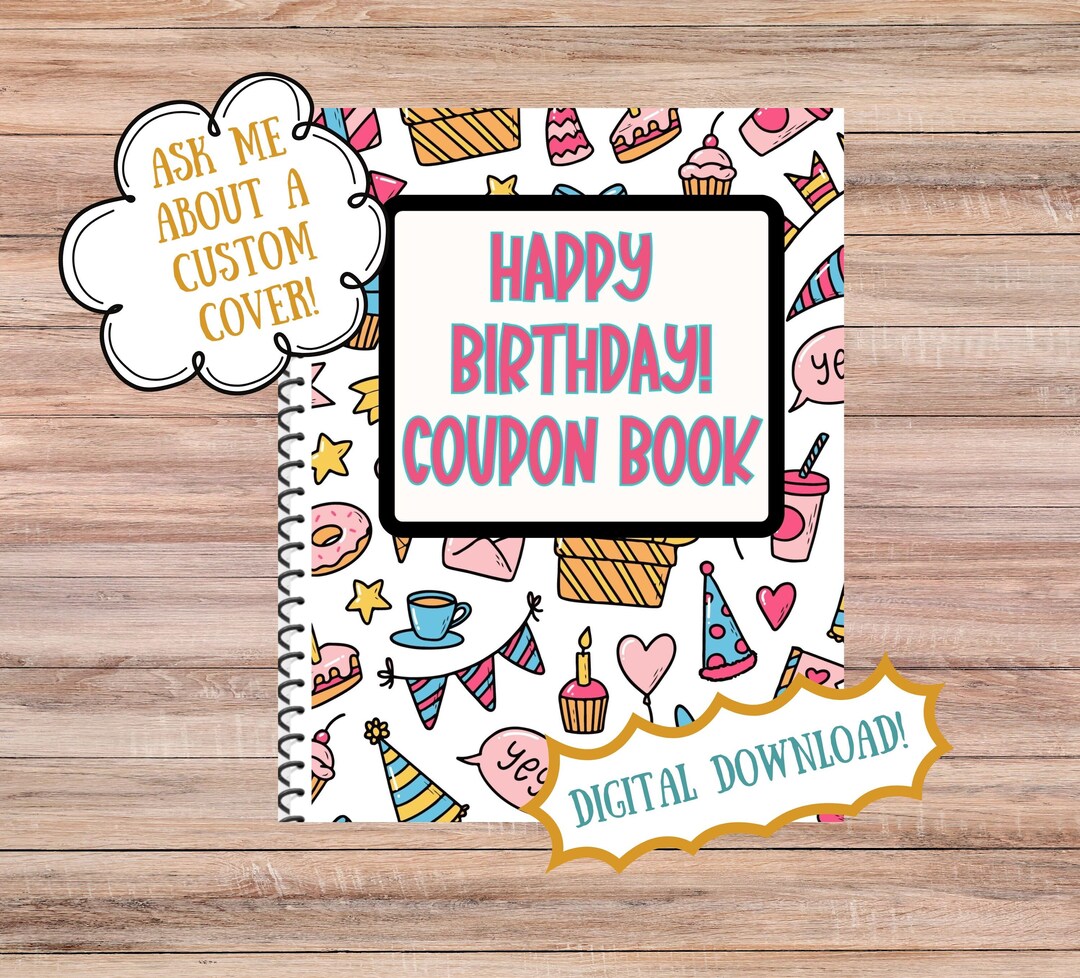Coupon Book for Birthday: Printable and DIY, Perfect Birthday Gift ...