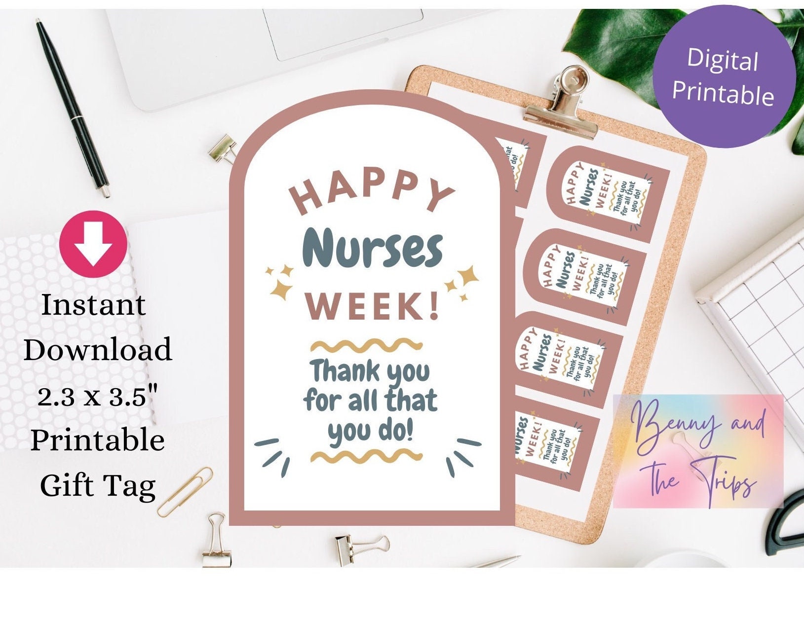 Happy Nurses Week Gift Tags - Etsy