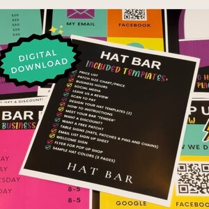 Trucker Hat Bar Templates With Retro Bright Colors Edit in Canva ...