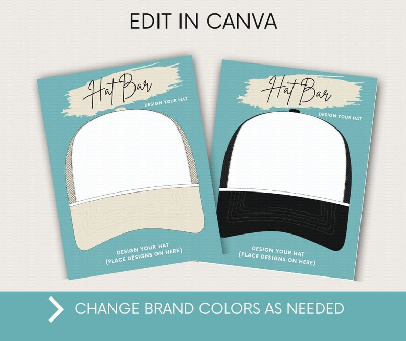 Trucker Hat Bar Editable Templates. Perfect for That Trucker Hat Pop up ...
