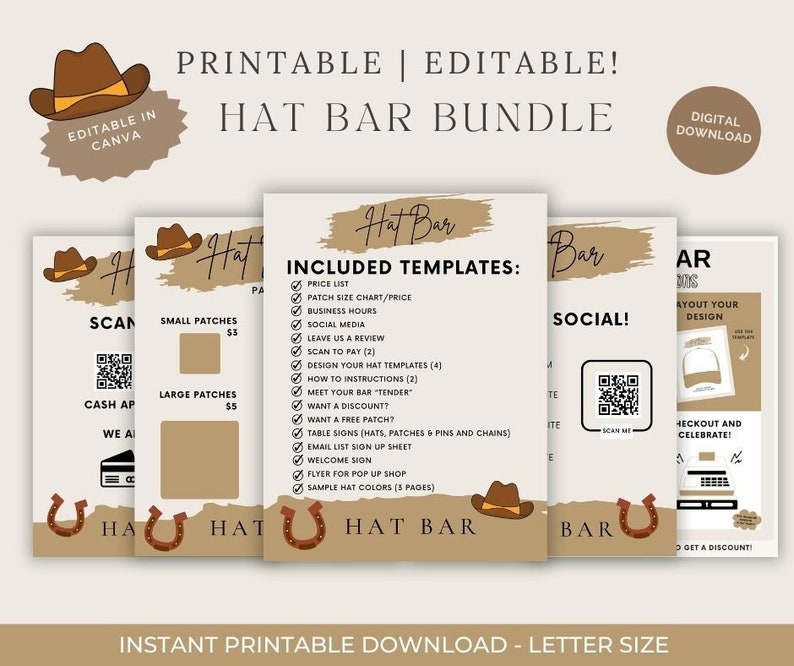Trucker Hat Bar Editable Templates. Perfect for That Trucker Hat Pop up ...
