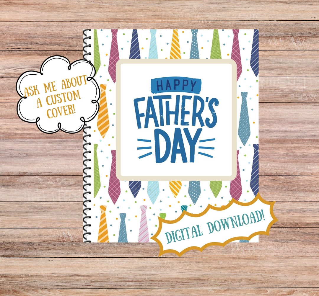 Father's Day Gift Card Book, Printable Only, Digital Gift Card Book ...