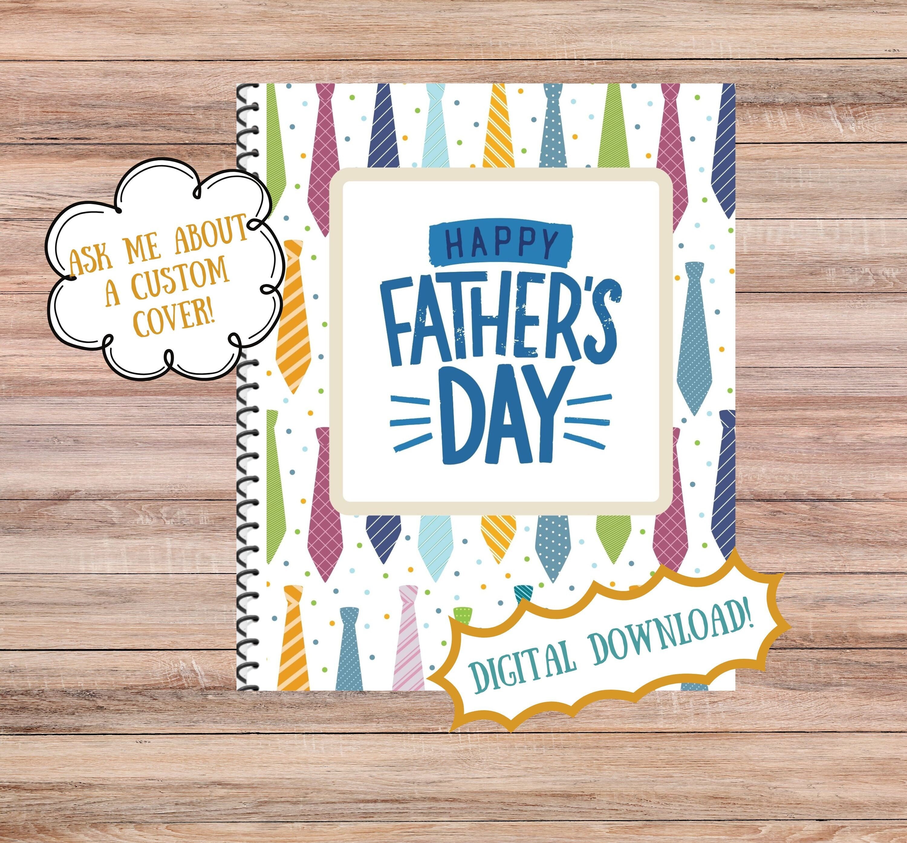 Father's Day Gift Card Book, Printable Only, Digital Gift Card Book ...