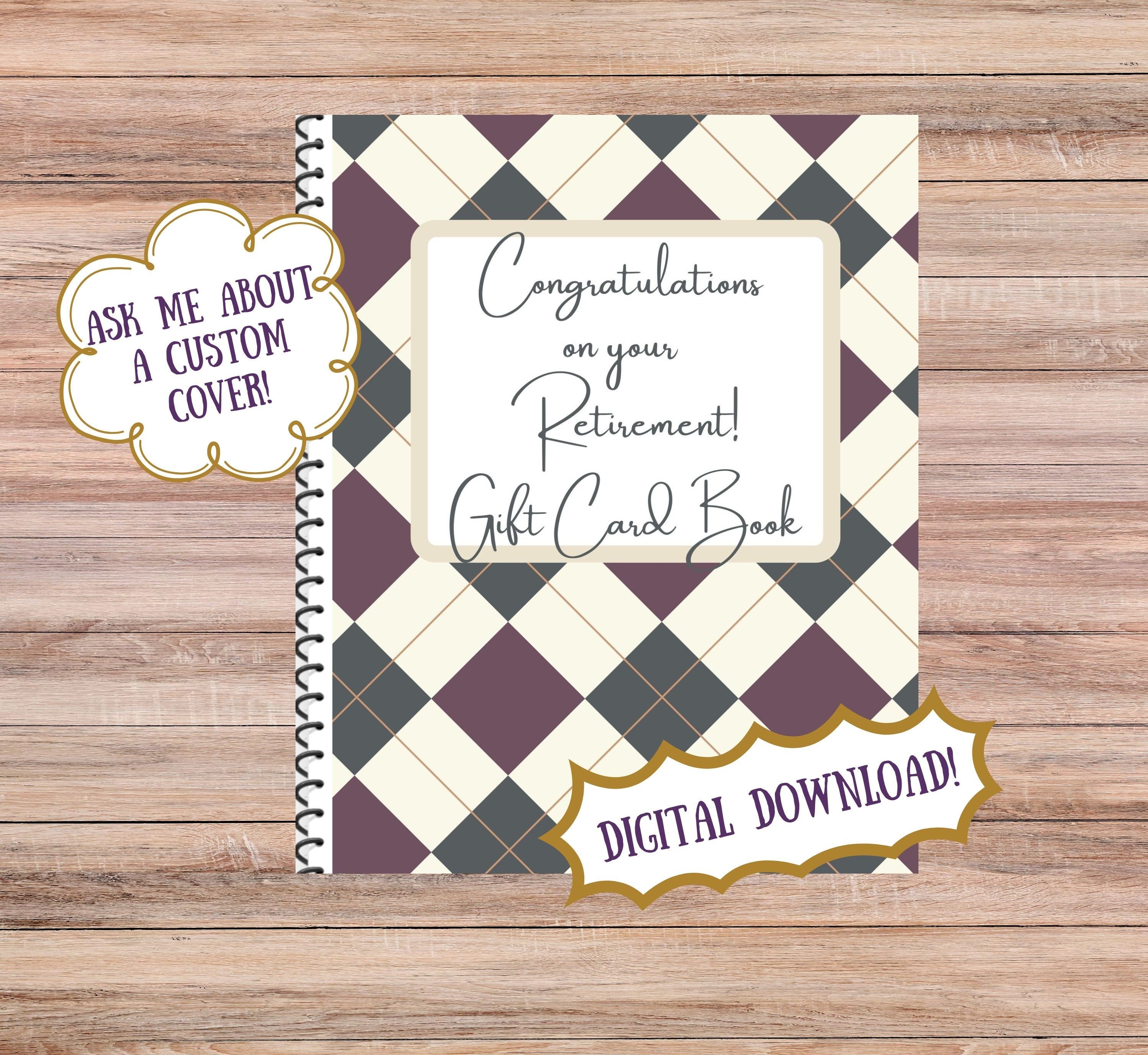 Retirement Gift Card Book: DIY Printable Gift Card Book. Retirment Gift ...